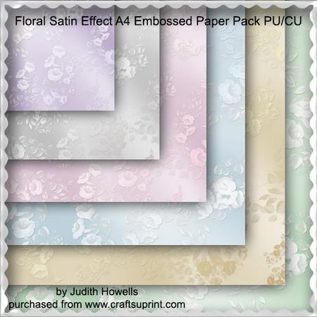 Floral Satin Effect A4 Embossed Paper Pack Pu/cu - CUP382023_1065 ...