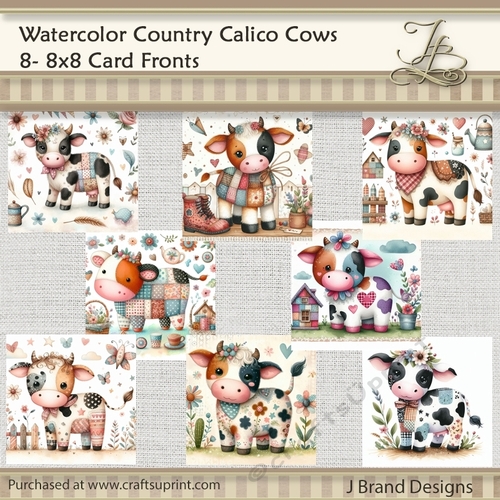 Watercolor Country Calico Cows - CUP1321996_95270 | Craftsuprint