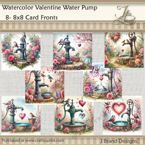 Watercolor Valentine Water Pump - CUP1357983_95270 | Craftsuprint