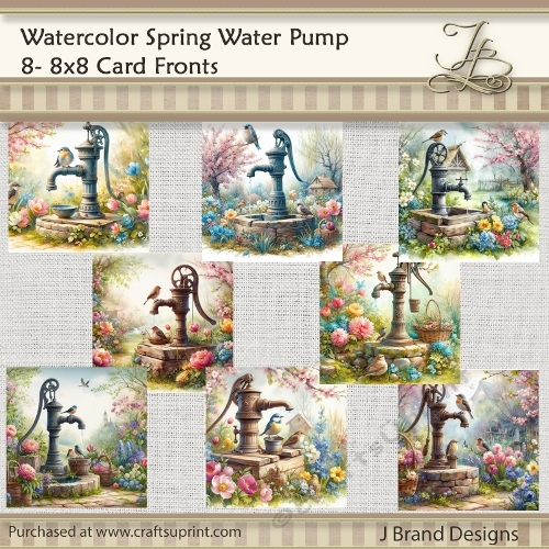Watercolor Spring Water Pump - CUP1358365_95270 | Craftsuprint