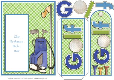 Golf - Bookmark Pocket Card - CUP153112_499 | Craftsuprint