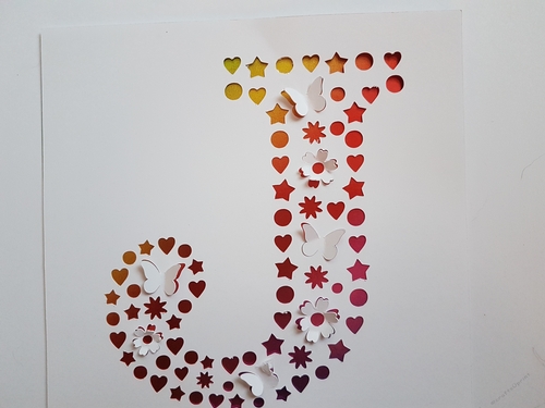 Letter J pop up/cut out paper cuts SVG digital file download ...