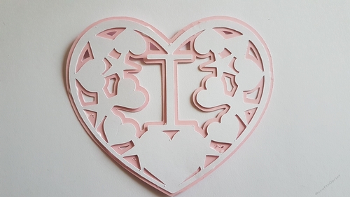 Letter I layered heart SVG Cutting file.Digital download. - CUP933944 ...
