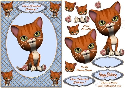Birthday cat 1 - CUP1027472_2606 | Craftsuprint