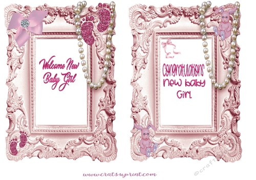 2 baby girl inserts - CUP1037333_2606 | Craftsuprint