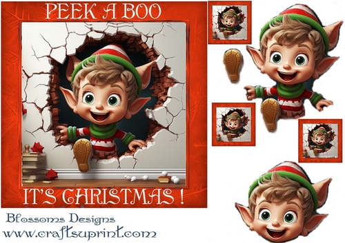 Peek a Boo 2 Christmas - CUP1263420_2606 | Craftsuprint