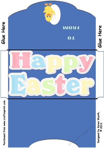Happy Easter money wallet - CUP956819_2606 | Craftsuprint