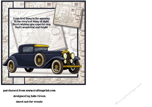 A classic car blue insert - CUP1037136_653 | Craftsuprint