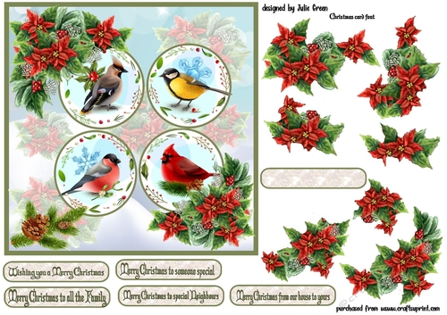 Winter birds at Christmastime - CUP1132166_653 | Craftsuprint