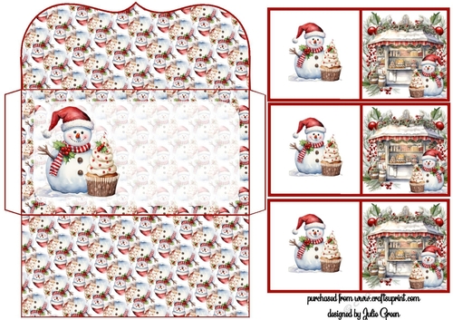 Christmas Snowman money wallet and gift tags - CUP1233201_653 ...