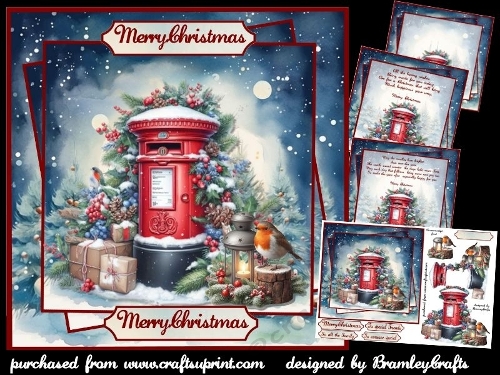 Christmas Post Box - CUP1260119_653 | Craftsuprint