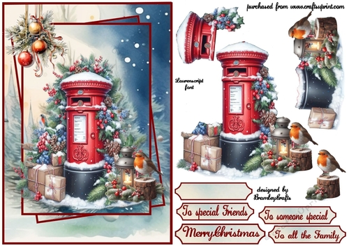 A Christmas Post Box A5 - CUP1260288_653 | Craftsuprint