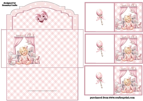 The cutest baby girl money envelope - CUP1261320_653 | Craftsuprint