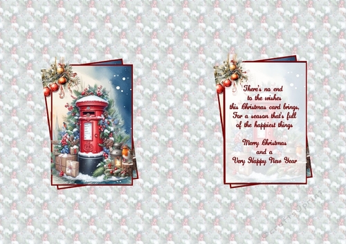 A Christas post box A5 insert - CUP1264127_653 | Craftsuprint