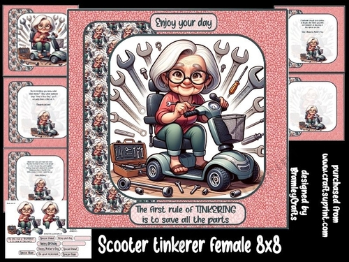scooter tinkerer female 8x8 - CUP1309237_653 | Craftsuprint
