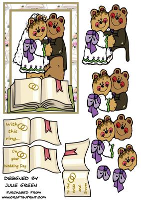 Teddy Bears Wedding - CUP212767_653 | Craftsuprint