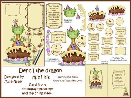 Denzil the Dragon - CUP386240_653 | Craftsuprint
