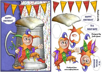 Birthday Celebration with Jester and a Pint - CUP395444_653 | Craftsuprint