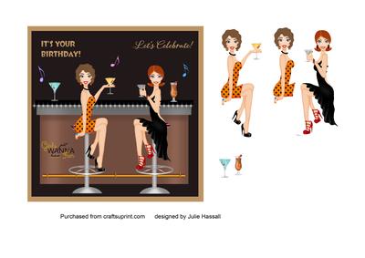Birthday Card for Party Girl with Bar Cocktails - CUP667592_2306 ...