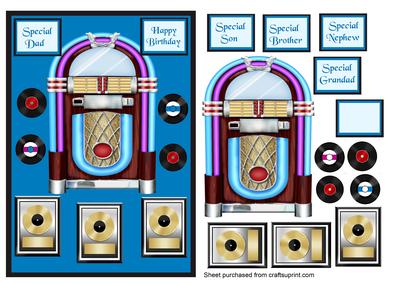 Male Birthday Card with Jukebox and Vinyl Records - CUP668262_2306 ...