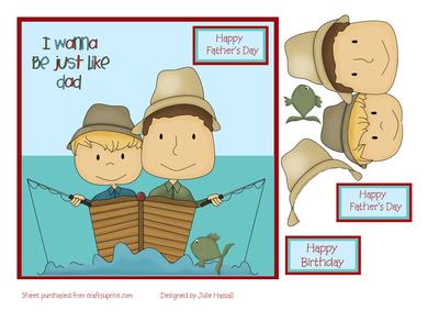 Father and Son in Fishing Boat Father's Day Card - CUP681039_2306 ...