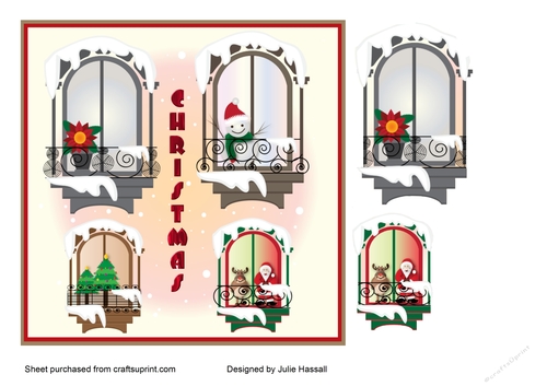 Christmas card with windows scene - CUP717324_2306 | Craftsuprint