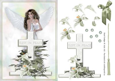 Rest in Peace Decoupage Sympathy Card Sheet - CUP184298_1031 | Craftsuprint