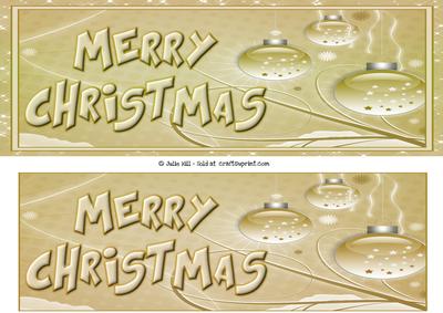 Vintage Ornaments Merry Christmas Dl Card - CUP637844_1031 | Craftsuprint
