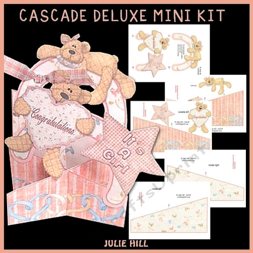Its a girl teddy bear cascade deluxe mini kit - CUP743666_1031 ...