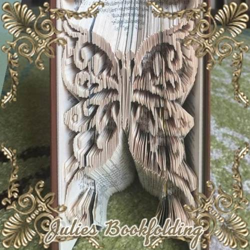 Ornate butterfly book folding pattern - CUP789489_1031 | Craftsuprint