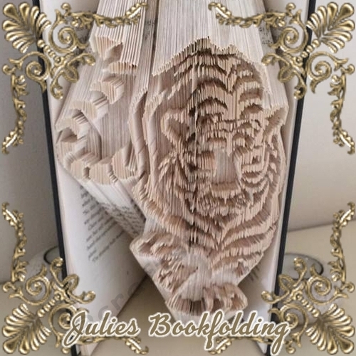Tiger book folding pattern - CUP803320_1031 | Craftsuprint
