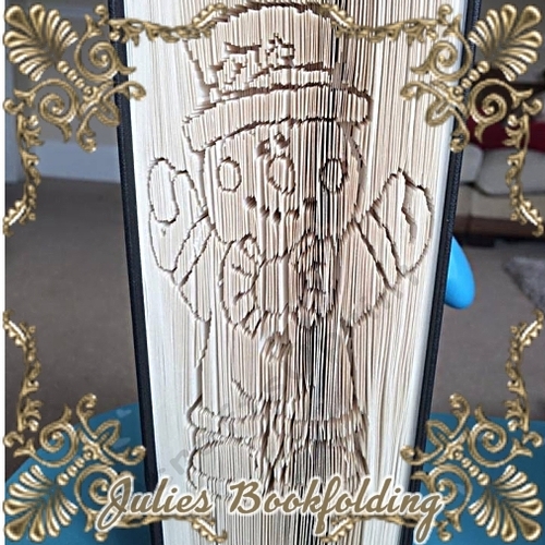Snowman book folding pattern - CUP803324_1031 | Craftsuprint