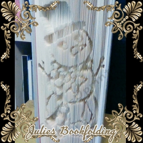 Snowman 4 book folding pattern - CUP838483_1031 | Craftsuprint