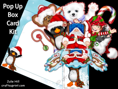 Christmas 2 pop up box card kit - CUP919498_1031 | Craftsuprint