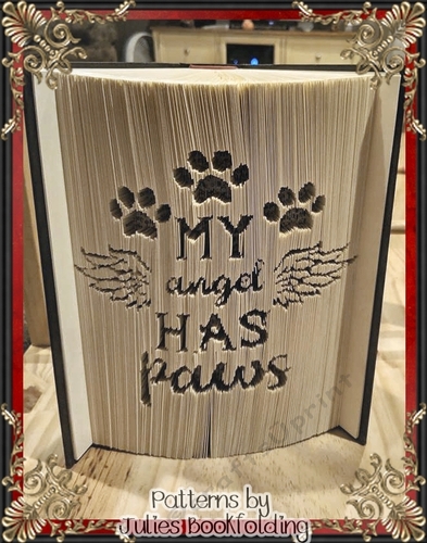 My angel has paws book folding pattern - CUP925468_1031 | Craftsuprint