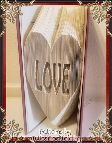 LV9 Love in heart book folding pattern - CUP941014_1031 | Craftsuprint