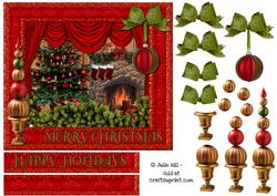 Winter Snow Scene Christmas Background Paper Vertical - CUP581933_1031 ...