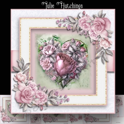 Vintage Rose Heart - CUP1191310_1483 | Craftsuprint