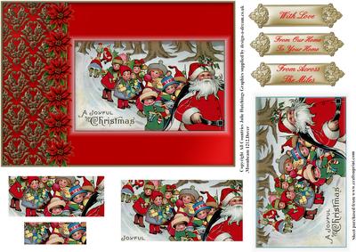 Pyramid Santa and His Followers Card Topper - CUP368096_1483 | Craftsuprint