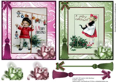 Two Vintage Card Toppers - CUP368150_1483 | Craftsuprint