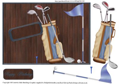 Masculine Golf Card Topper - CUP369106_1483 | Craftsuprint