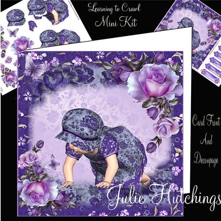 Learning to Crawl Card Front Mini Kit - CUP425568_1483 | Craftsuprint