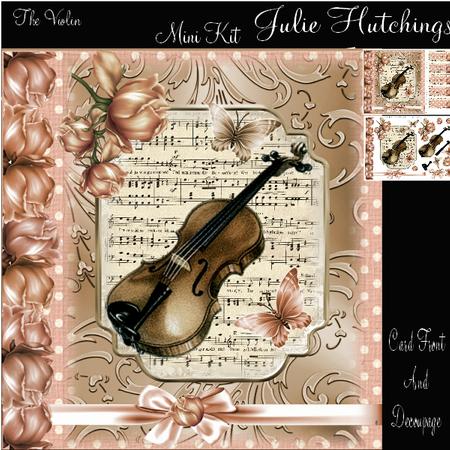 The Violin Card Front Mini Kit - CUP448998_1483 | Craftsuprint