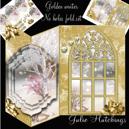 The Golden Winter Window No Holes Fold Card - CUP457570_1483 | Craftsuprint