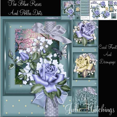 The Blue Rose Card Front Mini Kit - CUP461998_1483 | Craftsuprint
