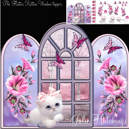 Cute Kitten Flutter Window Mini Kit - CUP468952_1483 | Craftsuprint