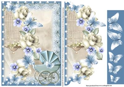 Mock Envelope Baby Boy Topper - CUP491987_1483 | Craftsuprint