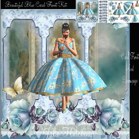 Beautiful Blue Card Front Kit - CUP510430_1483 | Craftsuprint