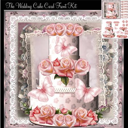 The Wedding Cake Card Front Kit - CUP553302_1483 | Craftsuprint