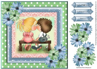 The First Kiss Card Topper - CUP584000_1483 | Craftsuprint